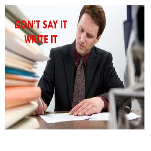 Dont Say it Write It- powerpoint presentation | PPTX
