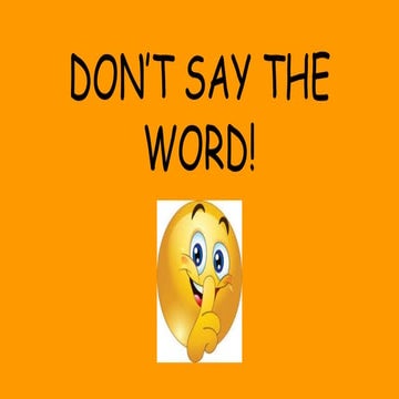 Don't say the word! | PDF