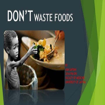 Don’t waste foods | PPTX