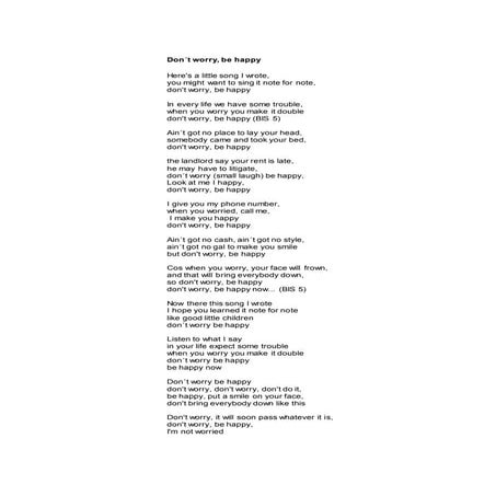 Don´t worry, be happy | PDF