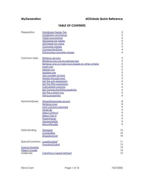 Mapping Problem Domain Objects To Object Persistence Formatsooad 1274