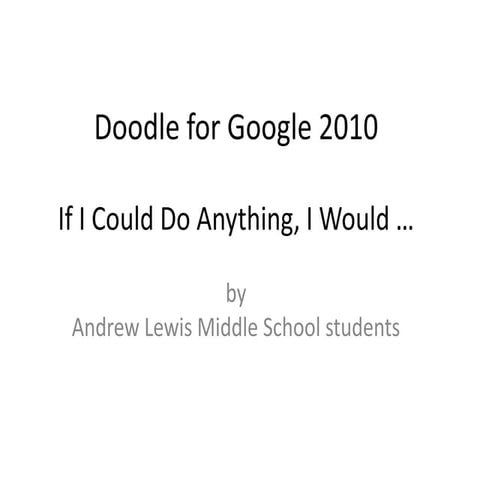 Doodle For Google 2010 | PPTX