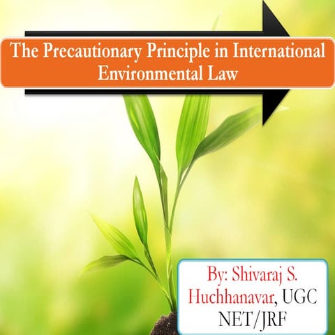 The Precautionary Principle in International Environmental Law | PPT