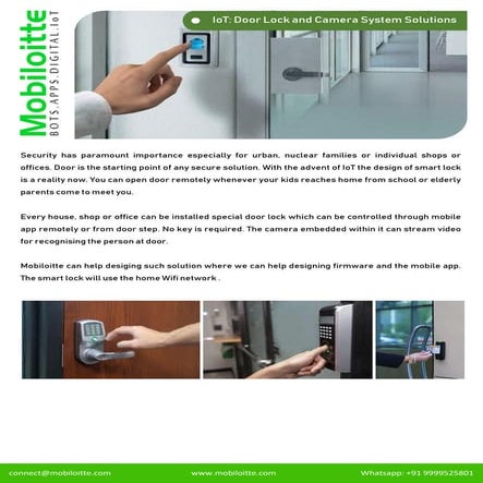 Door lock and camera system solutions | PDF