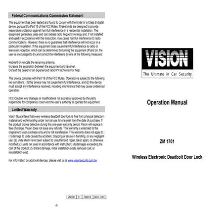 Door lock without handle vision operational manual | PPT