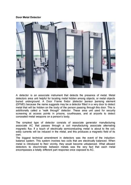 Metal detectors | PPT