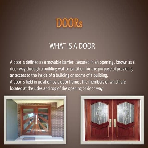 The Door & Frame Schedule | PPT