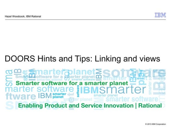 DOORS Tips and Tricks | PPT | Desktop Publishing | Computer Software ...