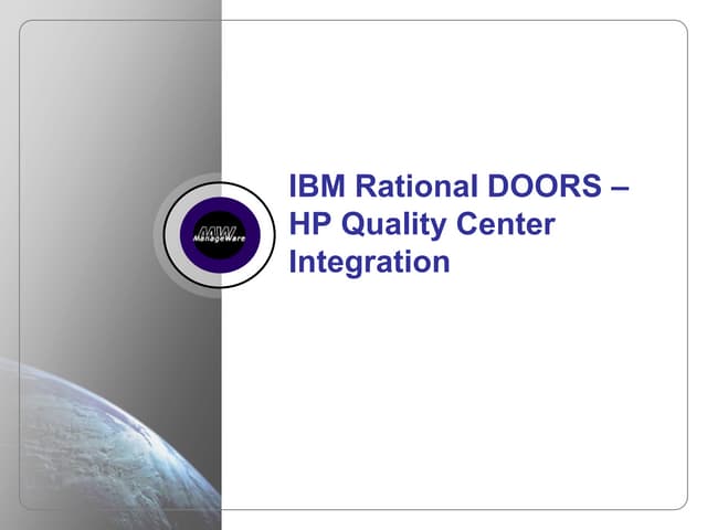 Dynamic Object-Oriented Requirements System (DOORS) Dynamic Object-Oriented Requirements System (DOORS)
