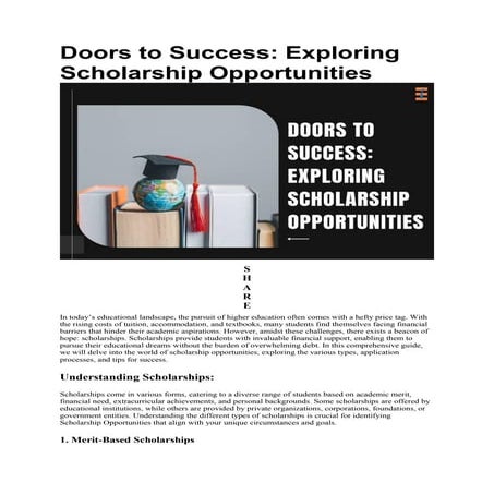 Scholarship experience sharing for students | PPTX