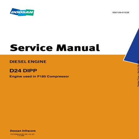 Doosan d24 dipp diesel engine service repair manual | PDF