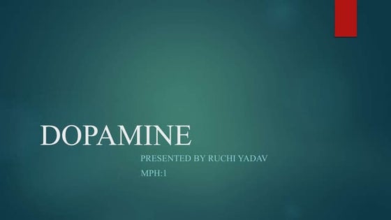 Dopamine And Pathways | PPT