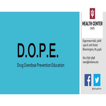 Drug Overdose Prevention Education (DOPE) | PPTX