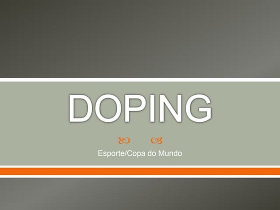 Doping in sports | PPTX | Endocrine and Metabolic Diseases | Diseases ...