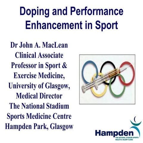 Doping and performance Enhancement for sports scientists | PDF