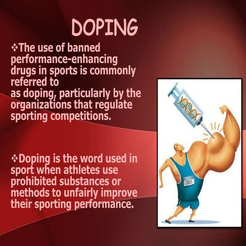 "DOPING IN SPORTS" CLASS- XI CBSE | PPTX