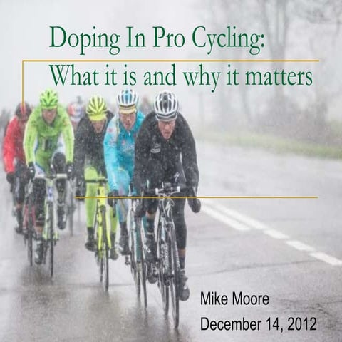 Doping in pro cycing | PPTX
