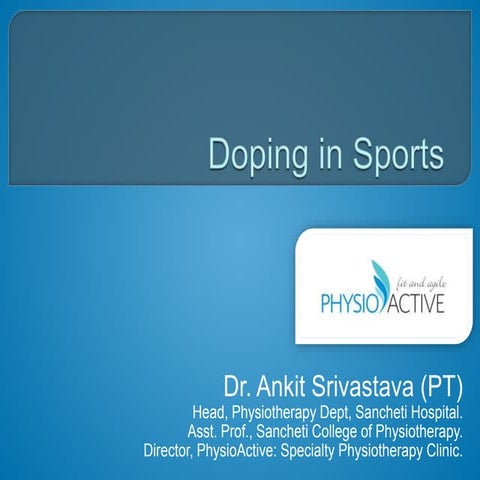 Doping in sports | PPTX