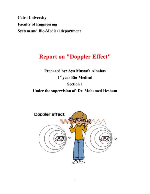 Applications of Doppler Effect in Biomedical | PDF