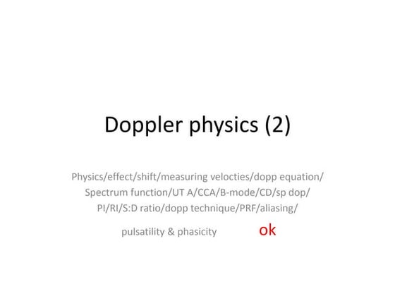 Doppler echocardiography | PDF