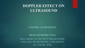 Principles of Doppler ultrasound | PPT