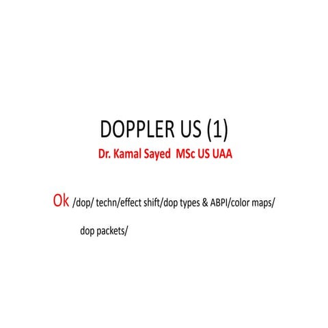 Doppler ultrasounds (1) | PPTX