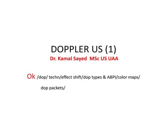 Applications of Doppler Effect in Biomedical | PDF