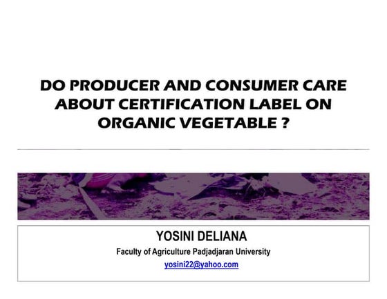 Organic food presentation | PPT