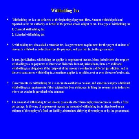 Withholding tax in sap | PPTX