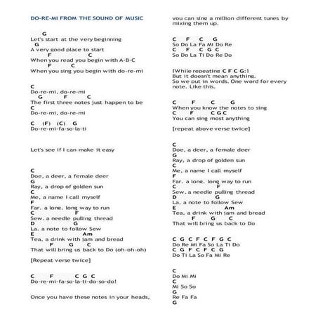 Do re mi from de sound of music | DOCX