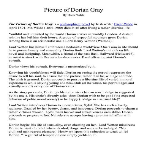 The picture of dorian gray | ODP
