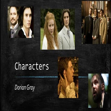 Dorian Gray Characters analysis presentation | PDF
