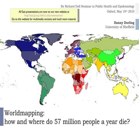 Worldmapping: how and where do 57 million people a year die? | PPTX