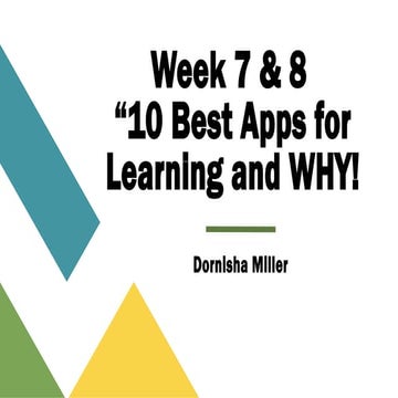 Dornisha Miller-Week 7 & 8.pptx_10 Best Apps for Learning | PPTX
