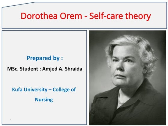 Dorothea Orem's Self Care Theory | PPTX | Parenting Babies and Toddlers | Parenting