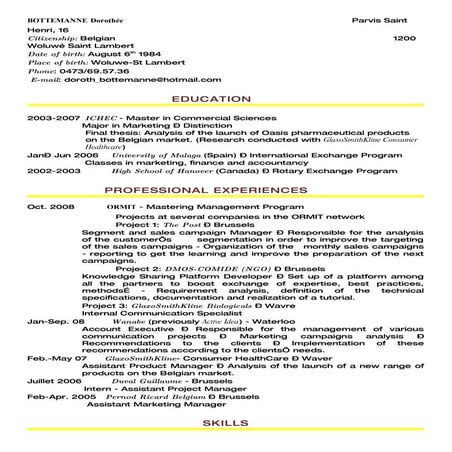 Cv William Salmon Lefranc En Dvpt | PDF