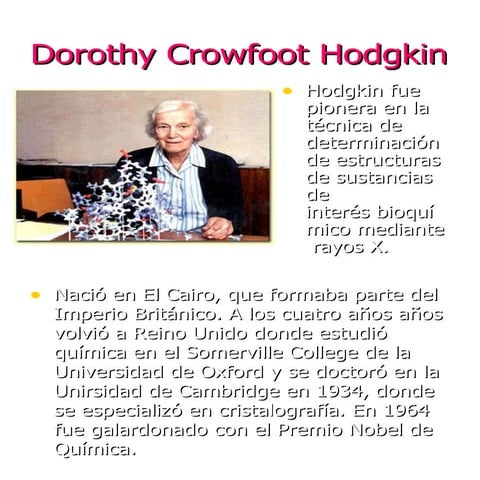 Dorothy crowfoot hodgkin | PPT