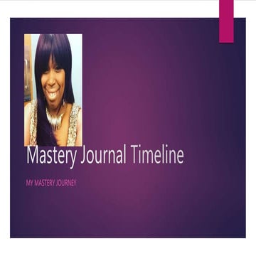 My Mastery Journal | PPTX