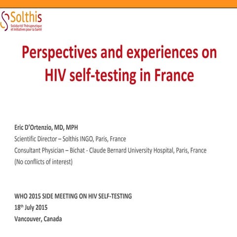 Hiv self testing | PPT