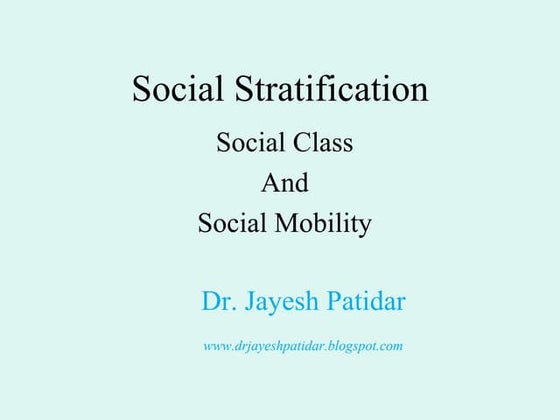 Concept, Characteristics and forms of Stratification (1).pptx | Economy | Business and Finance