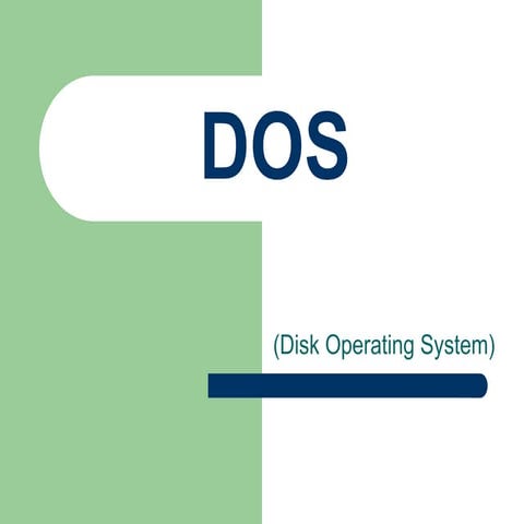 Disk Operating System Concept and command | PPT