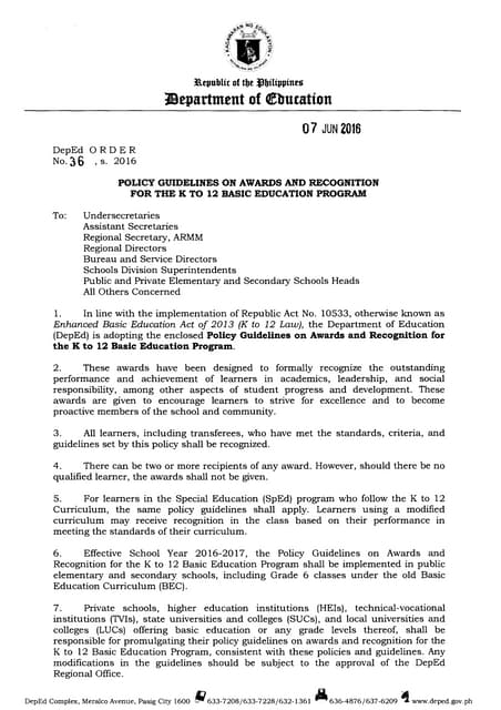 Deped Order no 36 ,s2016.pptx