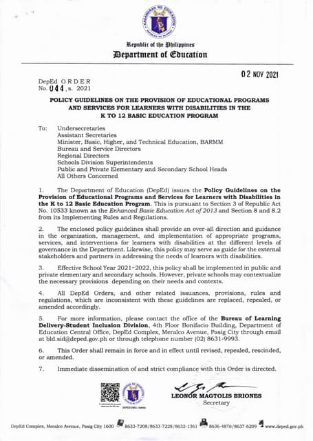 Foundation of Special and Inclusive Education | PDF