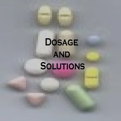 Dosage And Solutions | PPT