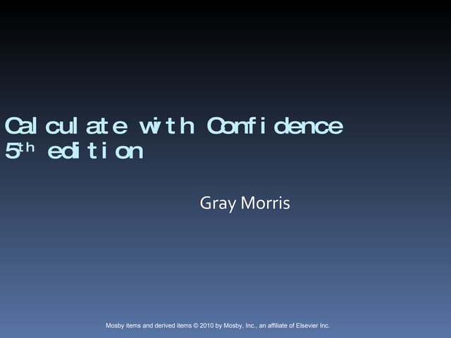 Calculation Of Oral Medication | PPT