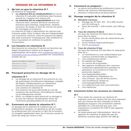 Dosage de la vitamine d | PDF