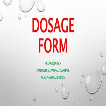 Dosage form | PPTX