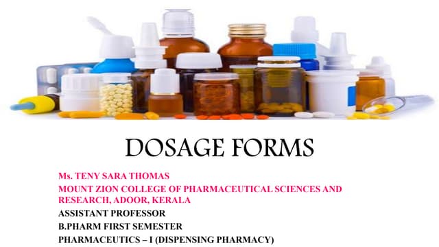 Solid dosage forms ppt | PPTX