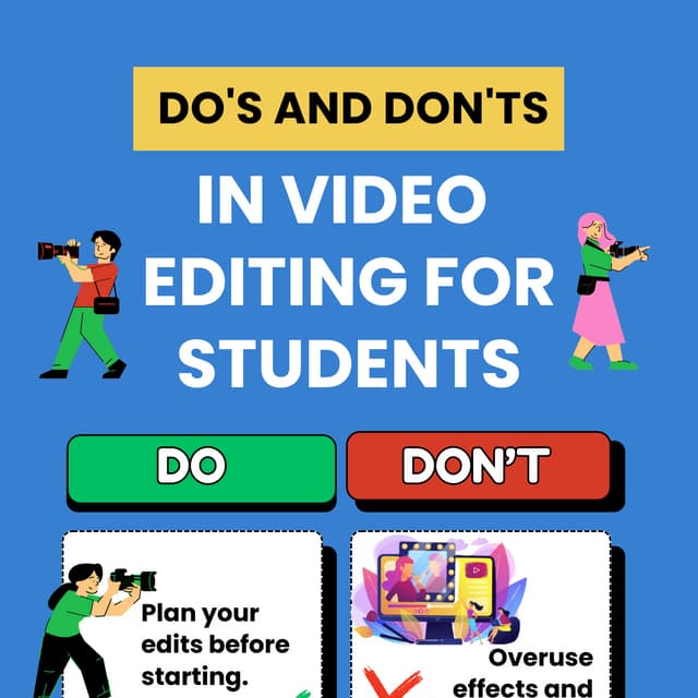 Do's and Don'ts in Video Editing for Students | PDF