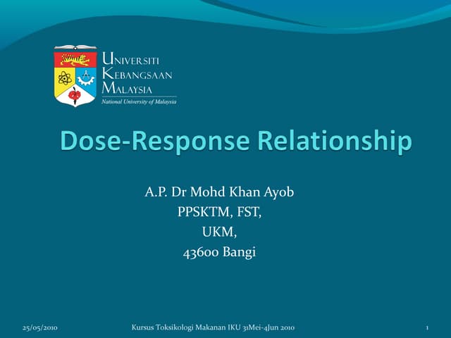 Dose Response Relationship Pptx